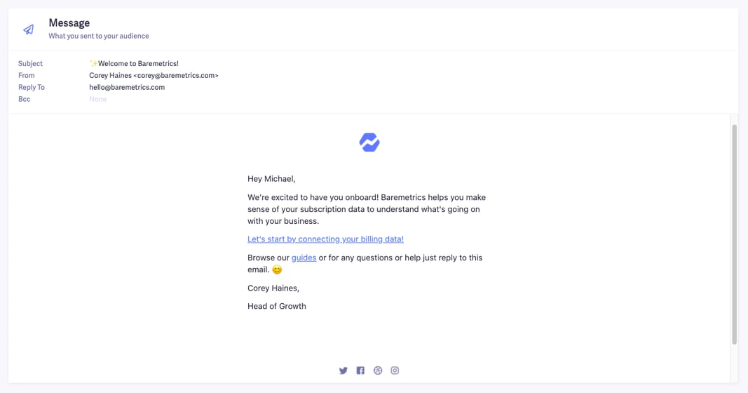 7 Tips for Writing Onboarding Welcome Emails - Baremetrics